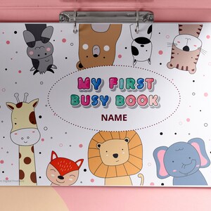 Toddler Activity Busy Book Printable, My First Learning Book (editable ...