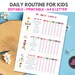 Printable Daily Routine for Kids Editable Pdf - Etsy