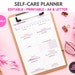 Self Care Planner, Editable Pdf Planner, Wellness Journal - Etsy