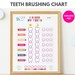 Printable Teeth Brushing Chart Editable Pdf - Etsy
