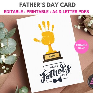 Father's Day Card, Editable & Printable - Etsy