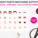 Body Parts Matching Activity, Toddler Busy Book Printable - Etsy