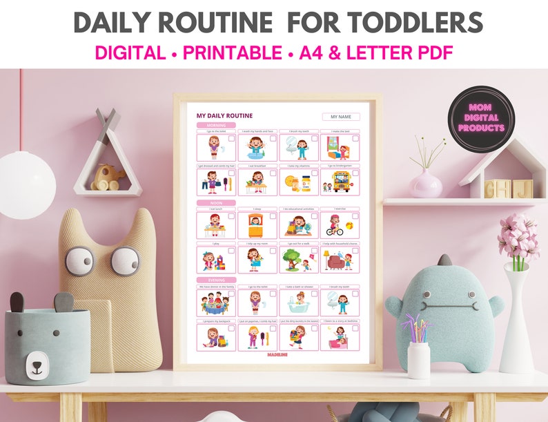 Printable Daily Routine for Toddlers Editable Pdf - Etsy