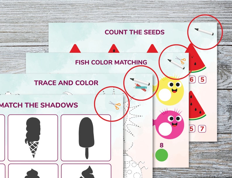 Summer Busy Book Printable, Activity Book, Learning Binder, Preschool ...