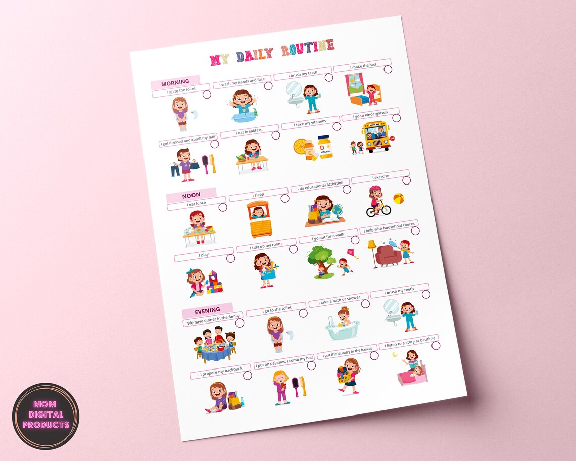 Printable Daily Routine for Toddlers Editable Pdf - Etsy