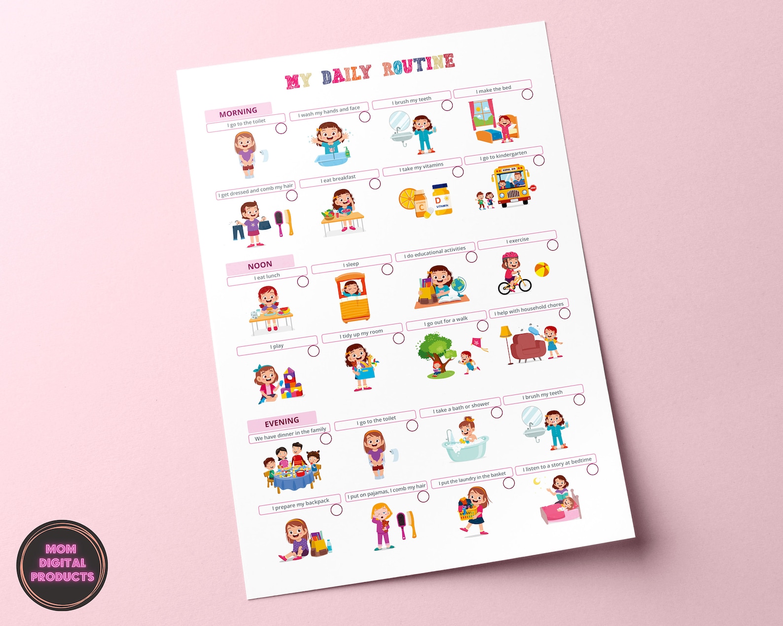Printable Daily Routine for Toddlers Editable Pdf - Etsy
