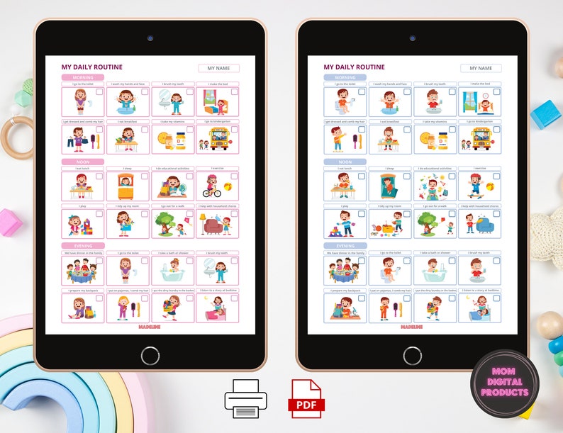 Printable Daily Routine for Toddlers Editable Pdf - Etsy