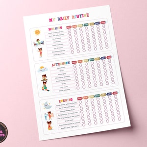 Printable Daily Routine for Kids | Editable Pdf - Etsy