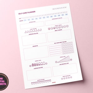 Self Care Planner, Editable Pdf Planner, Wellness Journal - Etsy
