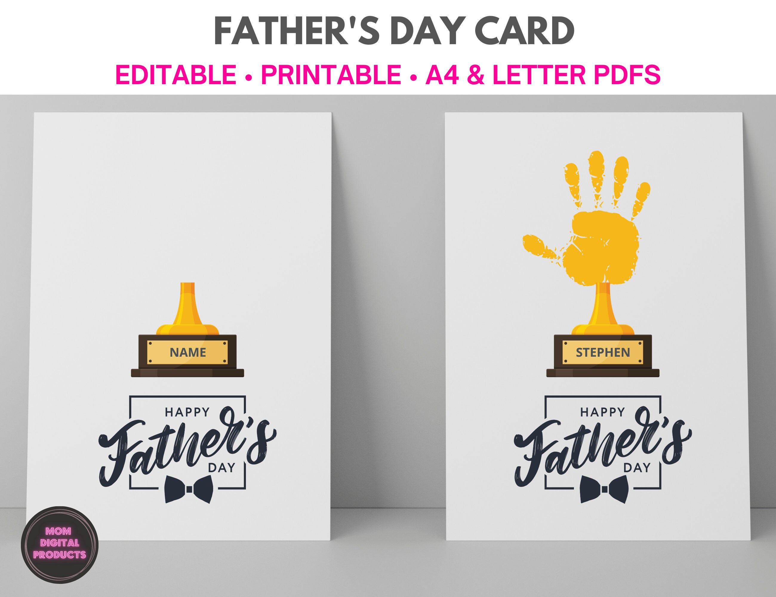 Father's Day Card, Editable & Printable - Etsy