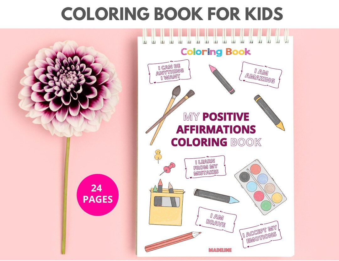 Affirmations Coloring Pages for Kids - Etsy