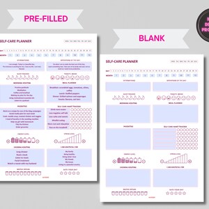 Self Care Planner, Editable Pdf Planner, Wellness Journal - Etsy