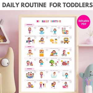 Printable Daily Routine for Toddlers | Editable Pdf - Etsy