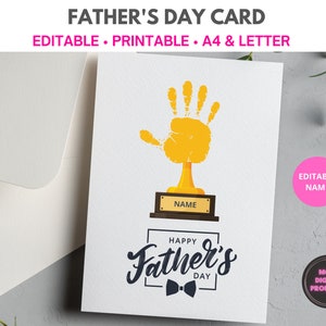 Father's Day Card, Editable & Printable - Etsy