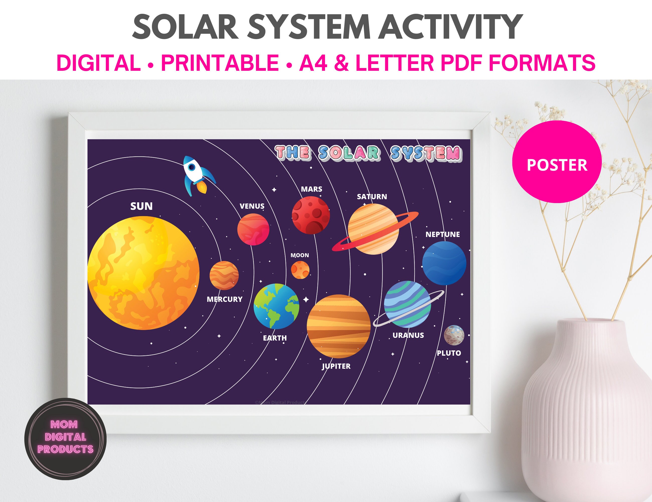 Solar System Matching Activity, Toddler Busy Book Printable - Etsy