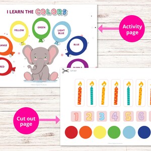 Toddler Activity Busy Book Printable, My First Learning Book (editable ...