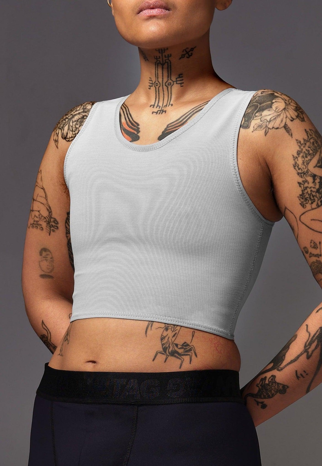 Ftm Trans Basic Swim Chest Binder Grey - Etsy