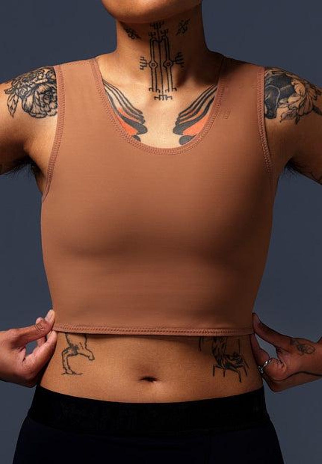 Short Chest Binder Chocolate - Etsy