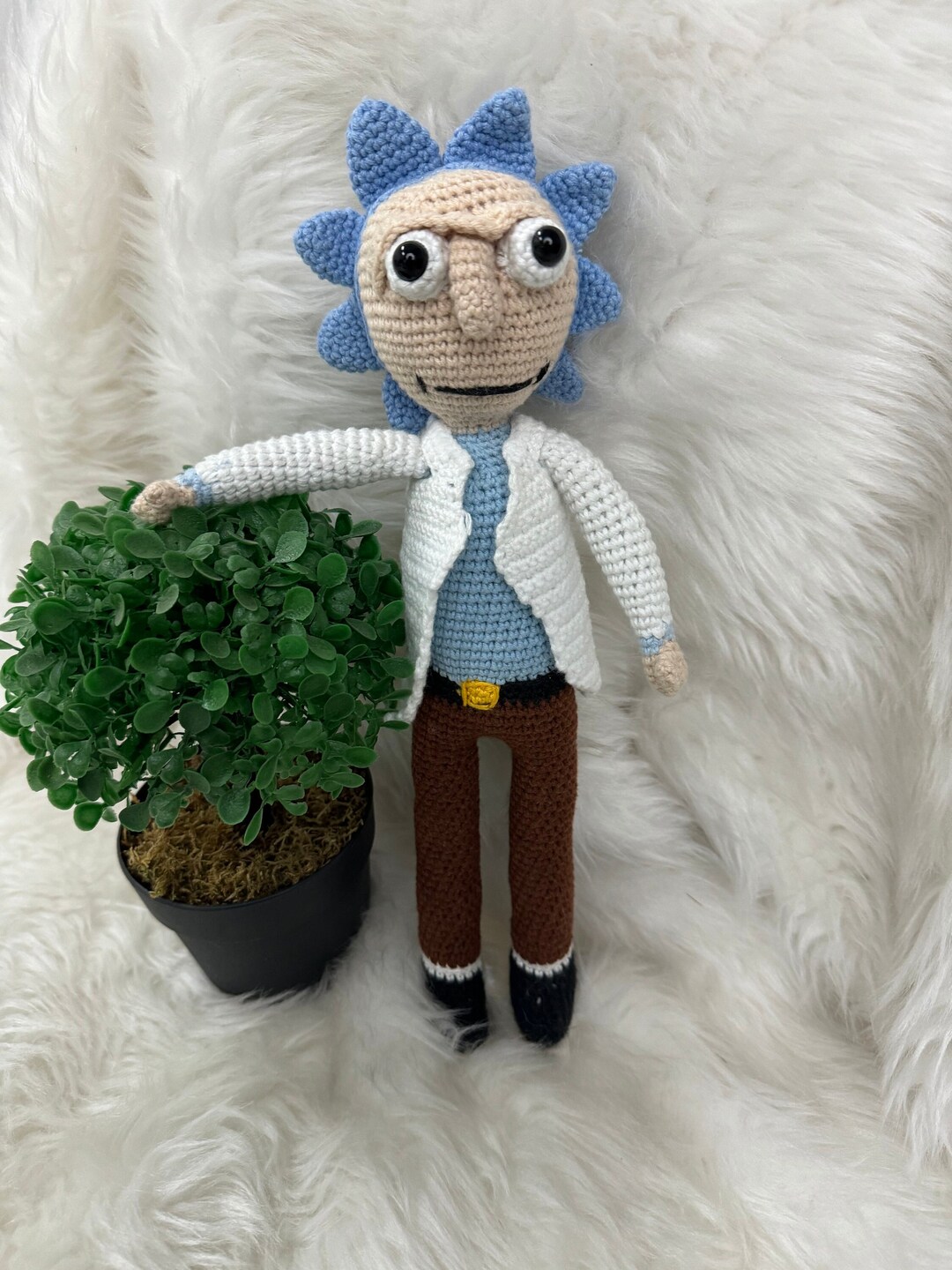 Rick Sanchez Crochet Amigurumi Toy Doll Rick and Morty Fan Gift - Etsy