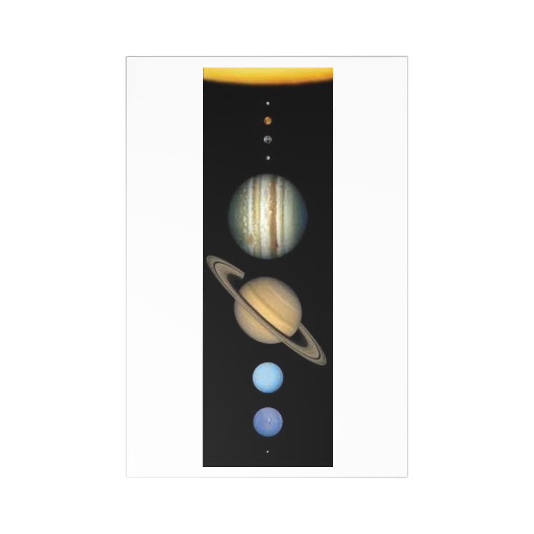 Solar System Planets Postcards | Planetary Art Postcard Set (7) - Etsy