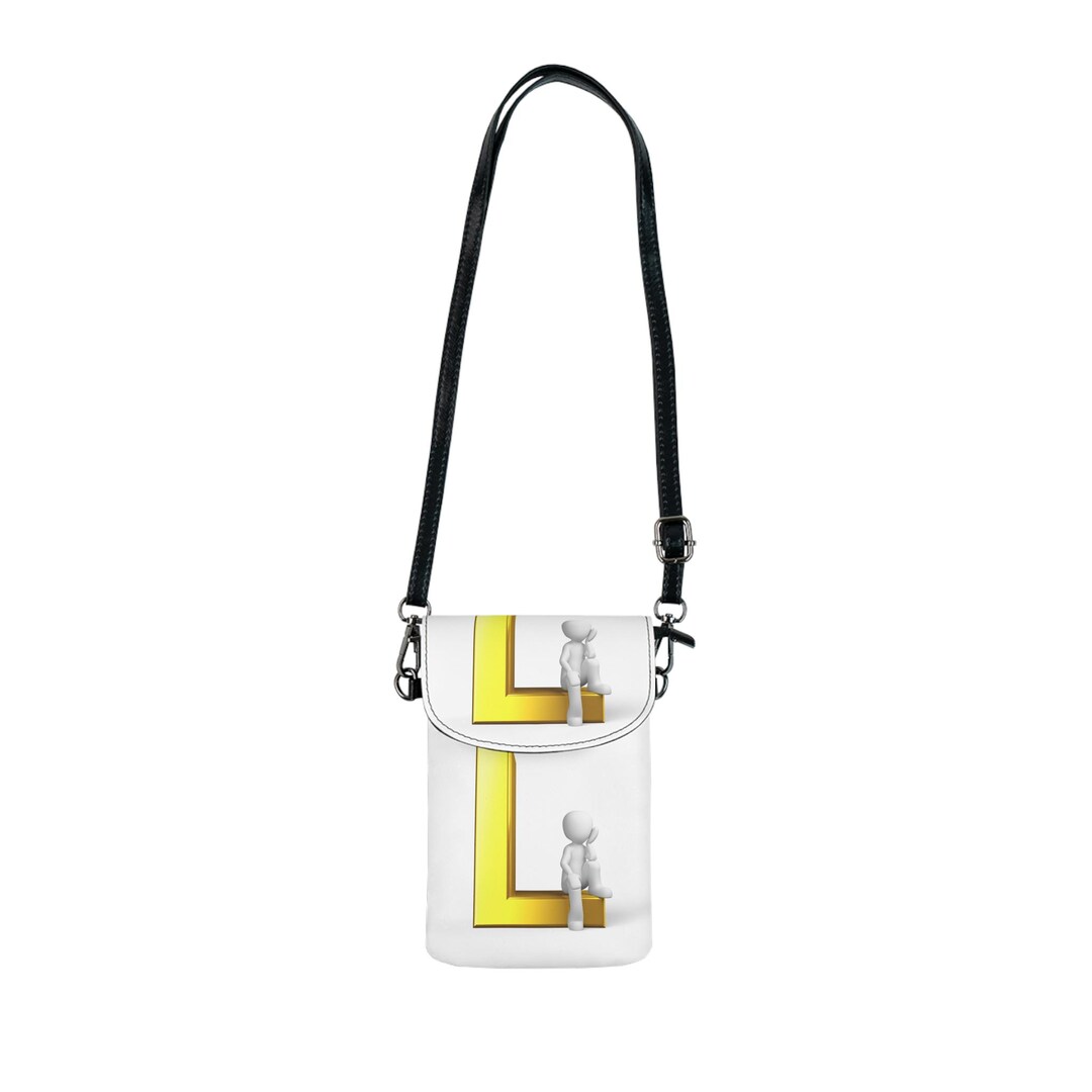 3D Stick Figure Letter L Cell Phone Wallet | Crossbody Phone Purse - Etsy