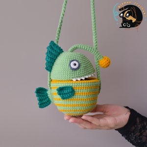 Crochet Fish Crossbody Bag,handmade Fish Bag,knitted Fish Bag,crochet ...
