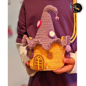 Handmade Crochet Magic Castle Crossbody Bag - Embrace the Enchantment ...