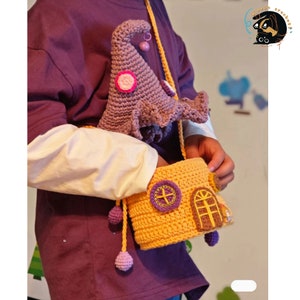 Handmade Crochet Magic Castle Crossbody Bag - Embrace the Enchantment ...