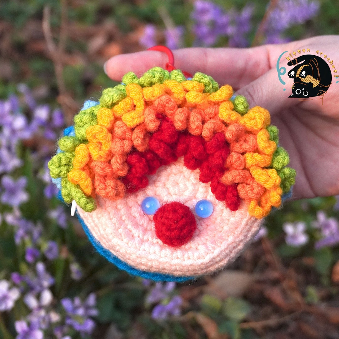 Crochet Clown Coin Purse,crochet Coin Purse,small Pouch,keychain ...