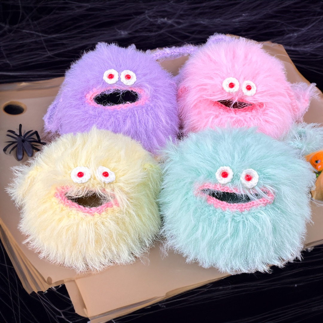 Fluffy Monster Crossbody Bag - Handcrafted Halloween Candy Bag and Cute ...