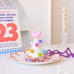 Whimsical Wonderland: Crocheted Birthday Party Hat for Joyful ...