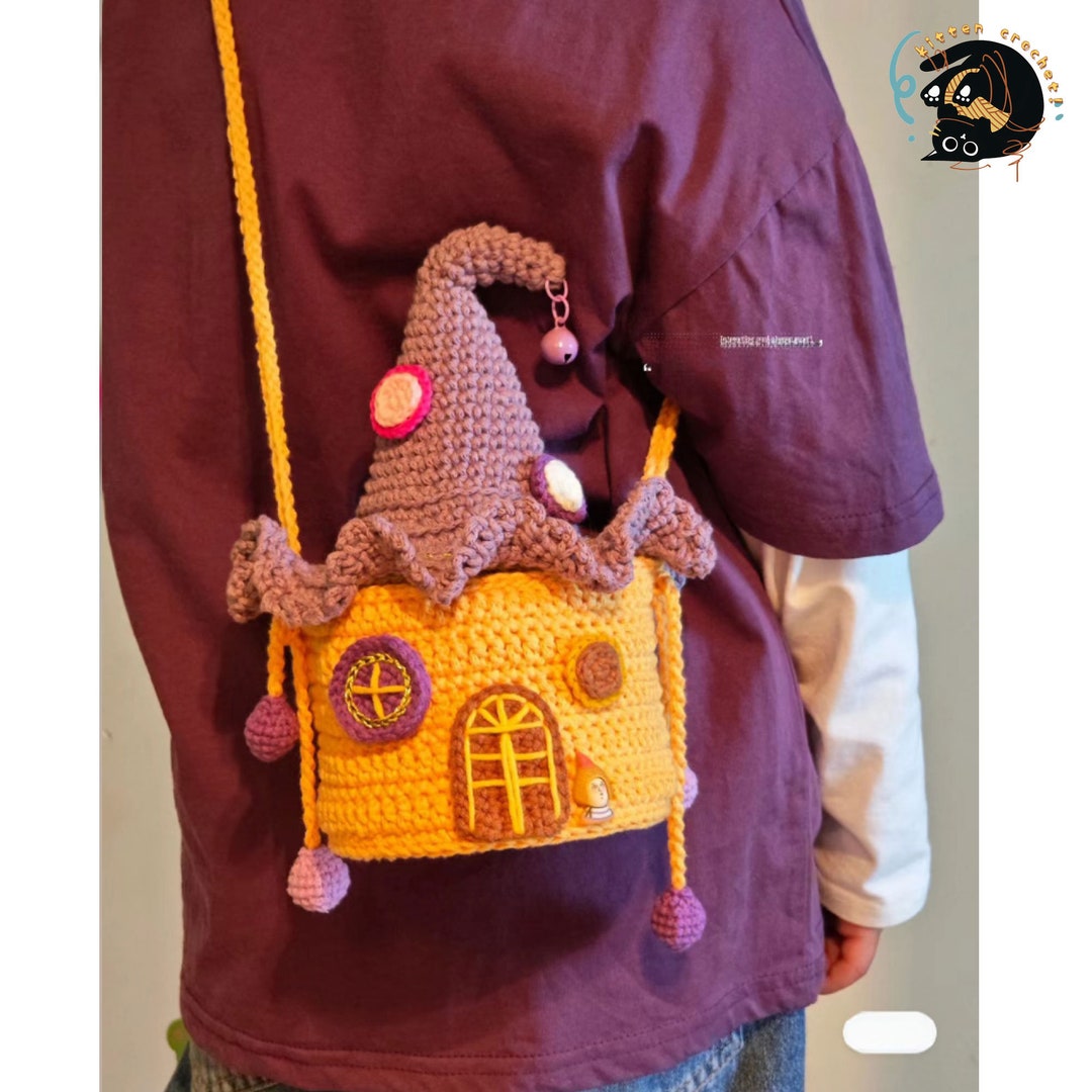 Handmade Crochet Magic Castle Crossbody Bag - Embrace the Enchantment ...