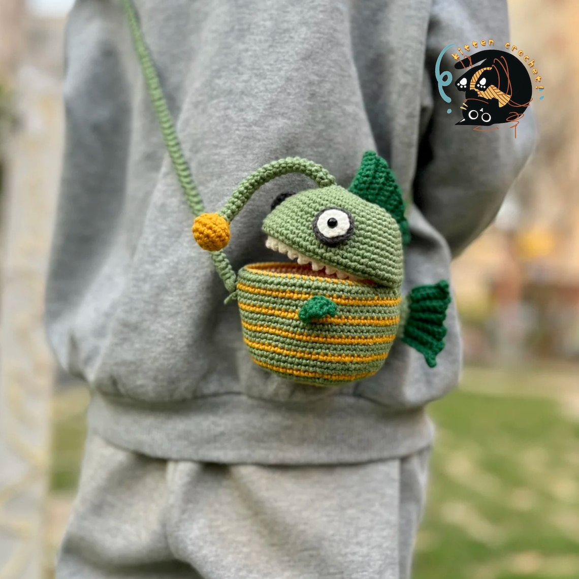 Crochet Fish Crossbody Baghandmade Fish Bagknitted Fish - Etsy