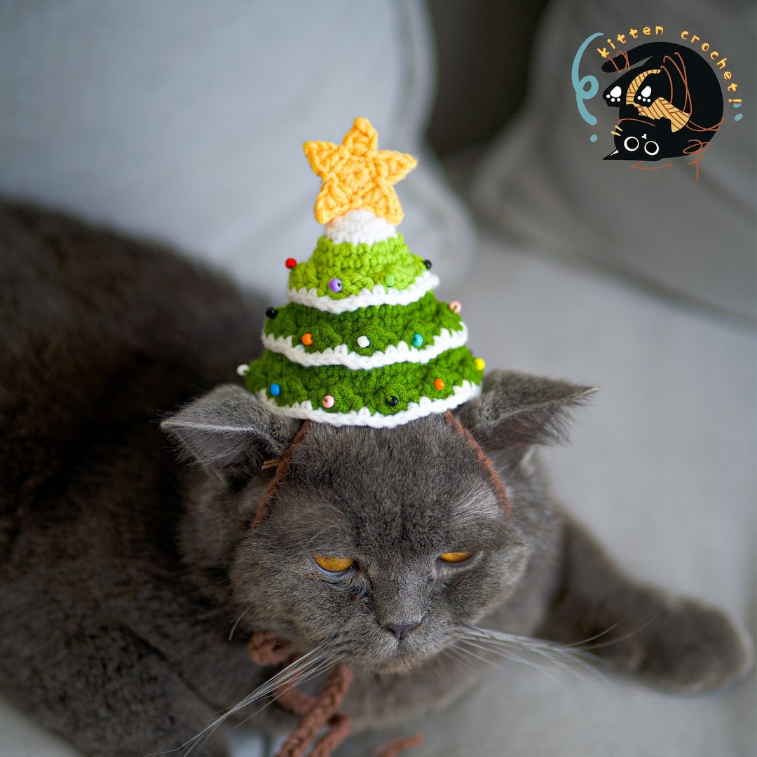 Festive Christmas Tree Pet Hat for Cats and Small Dogs|pet Christmas ...