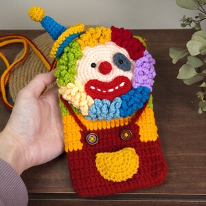 Crochet Clown Crossbody Bag, Crochet Clown Purse Crossbody Bags ...