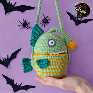 Crochet Fish Crossbody Bag,handmade Fish Bag,knitted Fish Bag,crochet ...