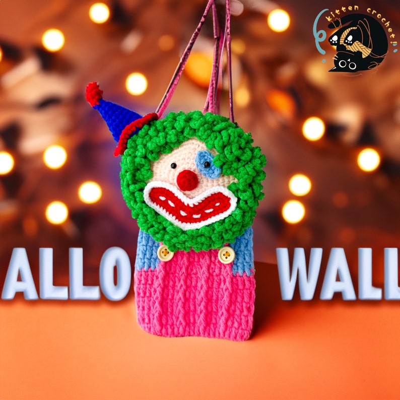 Crocheted Clown Crossbody Bag: Your Whimsical Fashion Statement! - Etsy