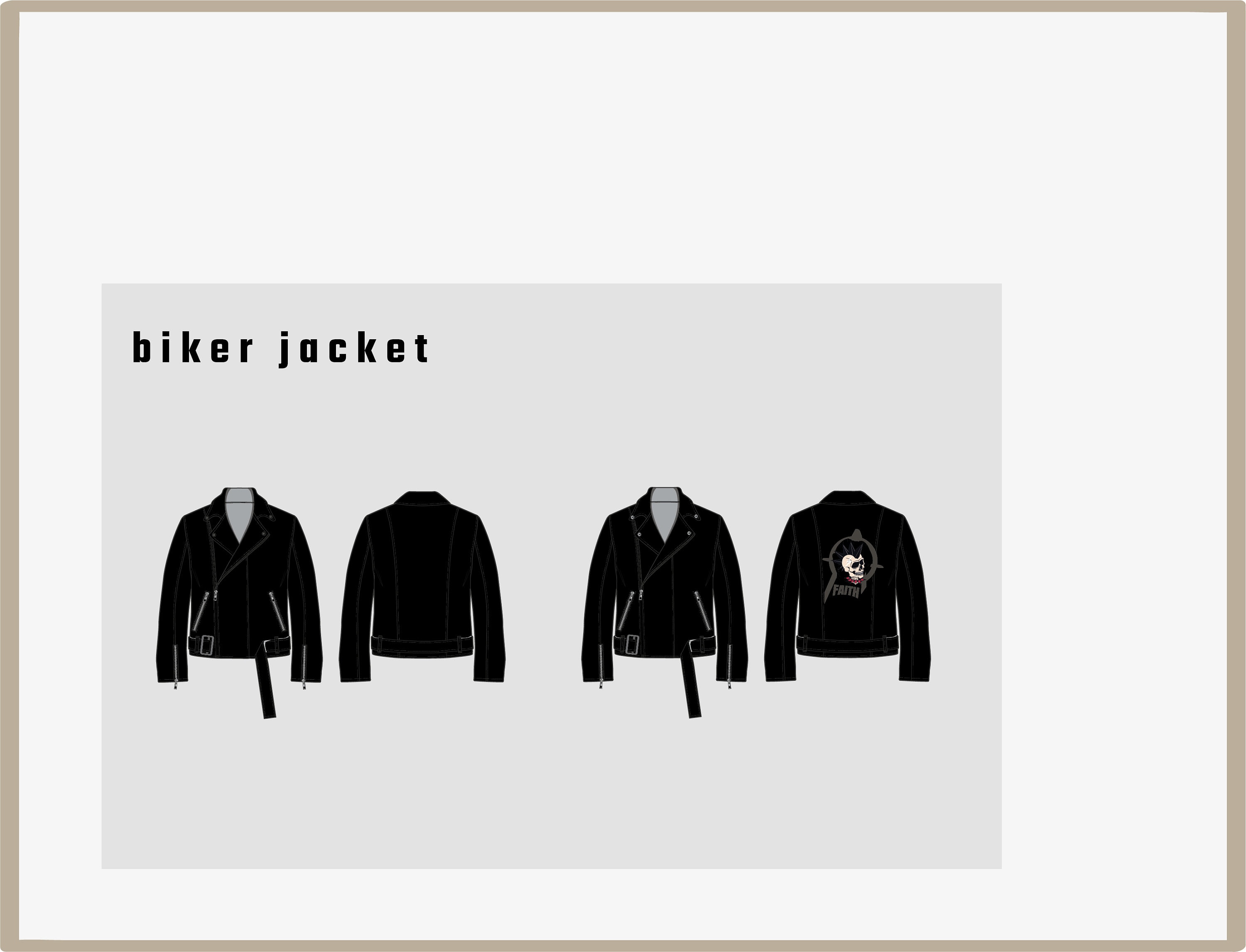 Biker Jacket Flat Technical Drawing Illustration Classic Blank ...