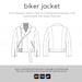 Biker Jacket Flat Technical Drawing: Streetwear Design Template - Etsy