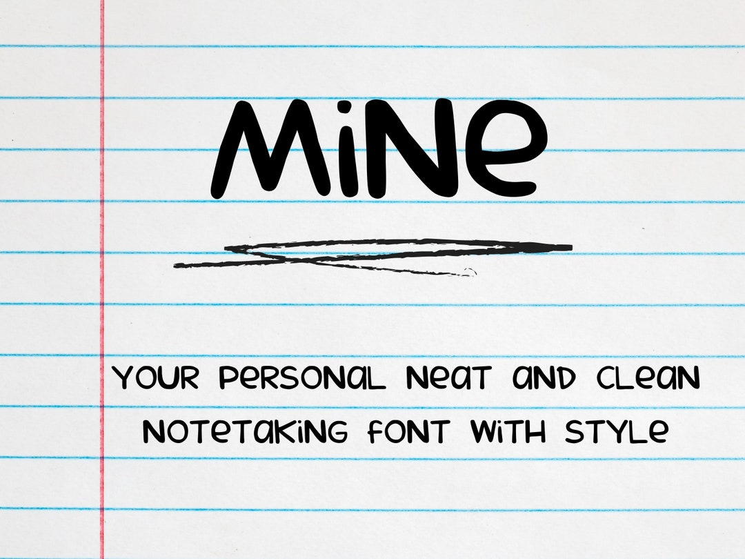 Mine Font - Handwritten Font, Script Font, Doodle Font, School Font ...