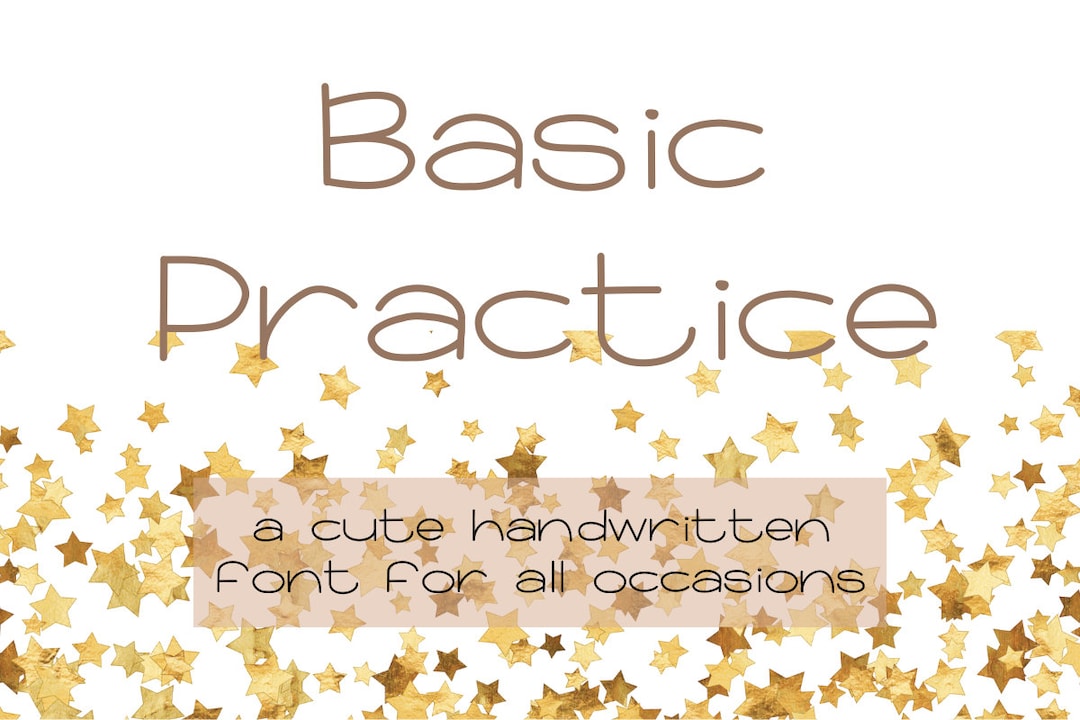 Basic Practice Font - Handwritten Font, Study Font, Simple Font, Neat ...