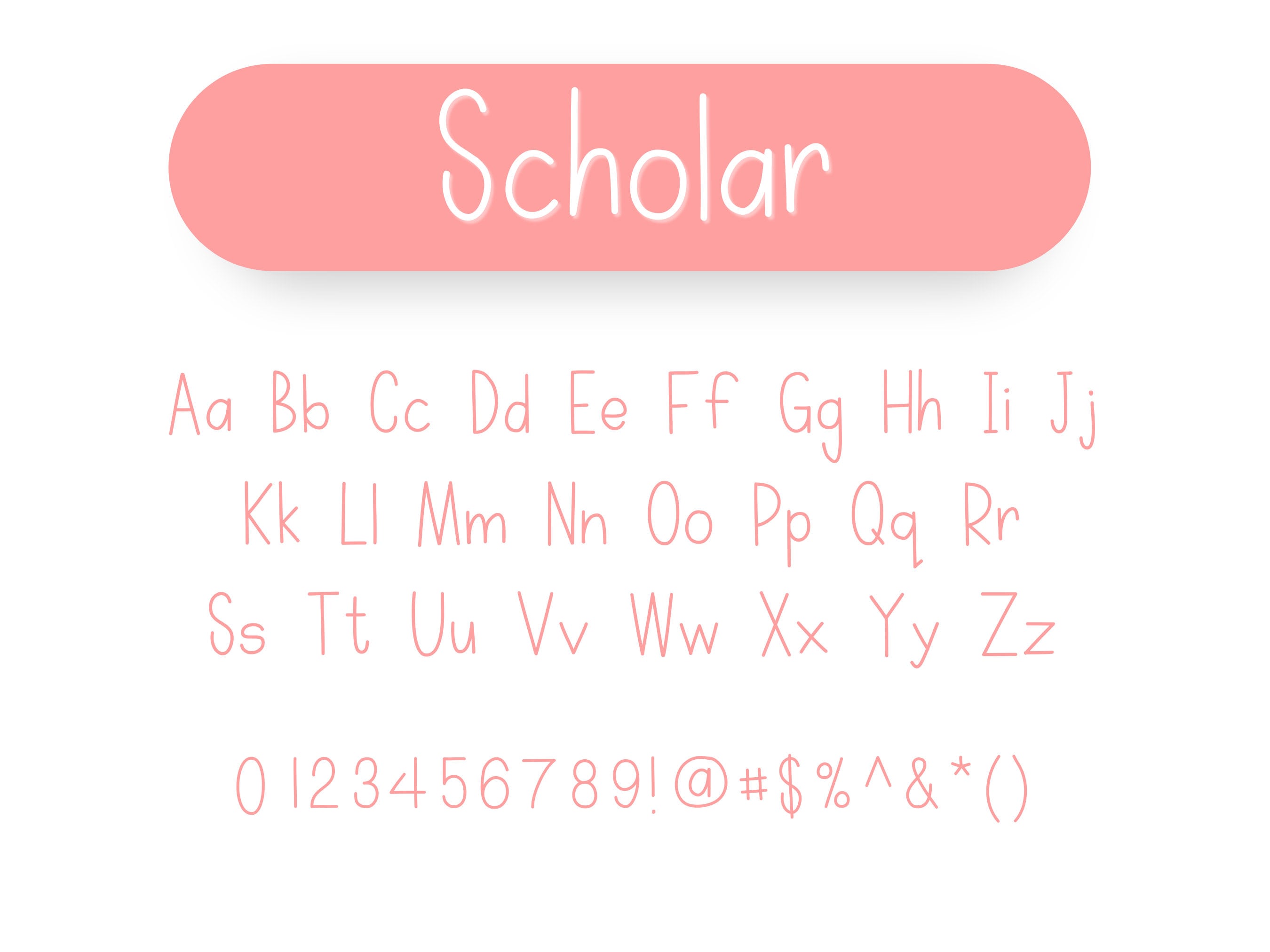 Scholar Font - Handwritten Font, Script Font, Doodle Font, School Font ...