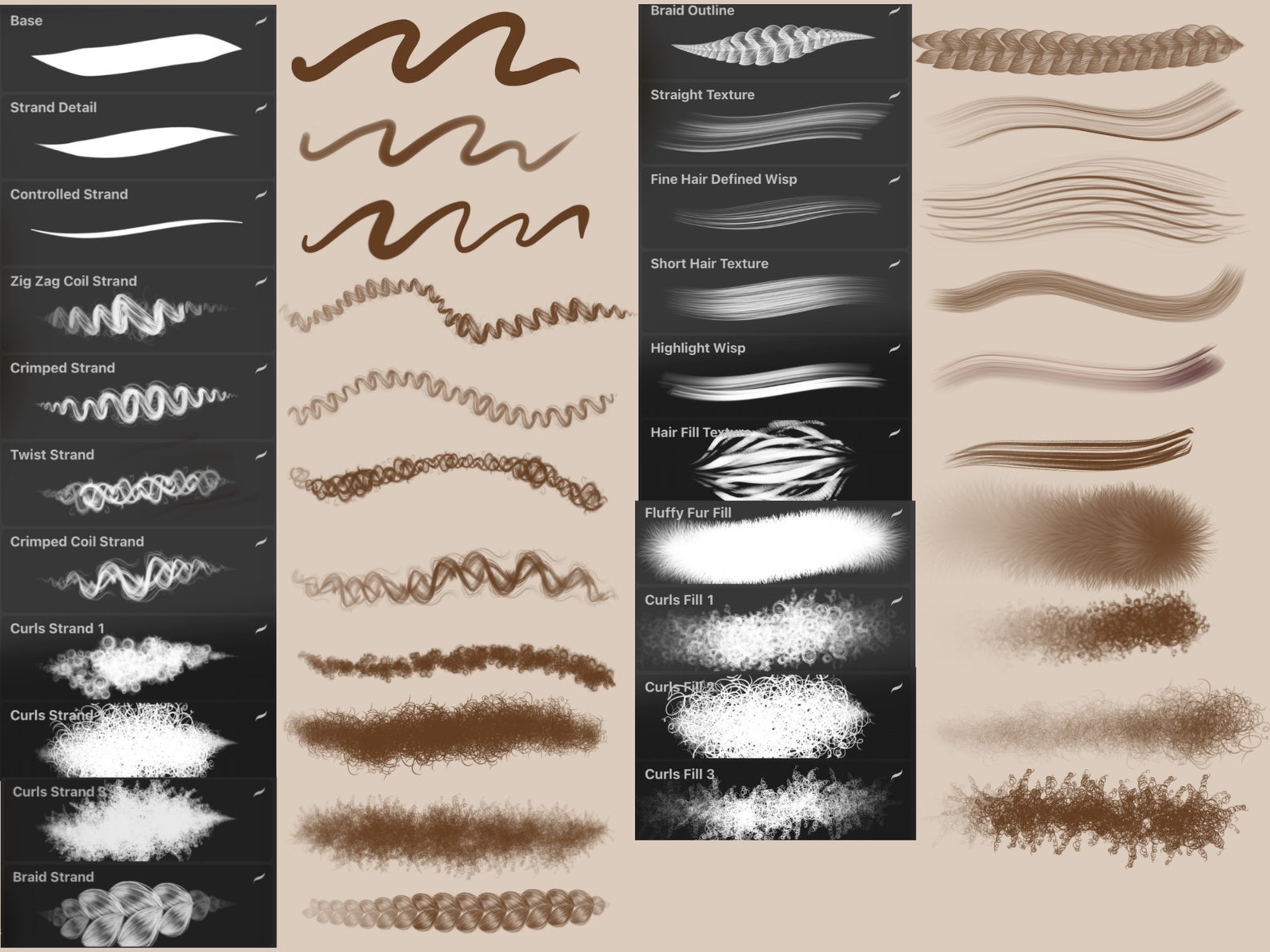 21 Procreate Hair Brushes Bundle, Brush Bundle Hair, Afro Brush, Braids ...