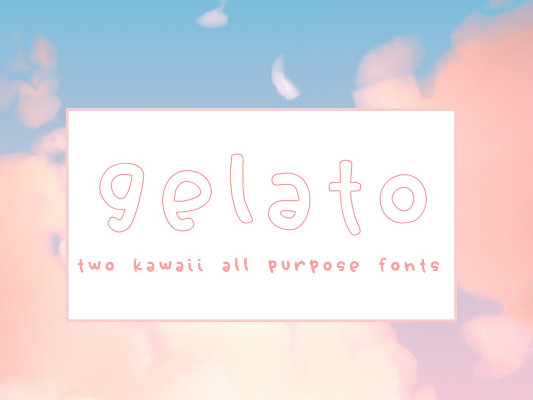 Gelato - Two Kawaii Handwritten Fonts for Embroidery, Display ...