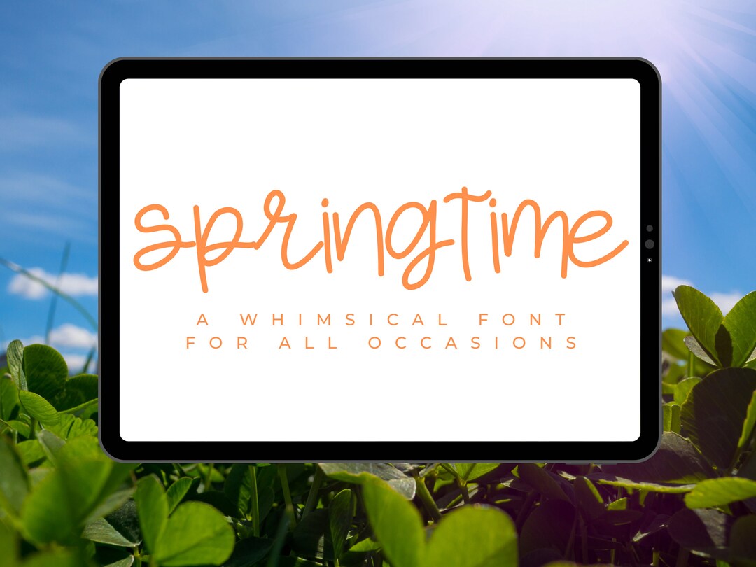 Springtime Handwritten Font, Script Font, Doodle Font, School Font ...