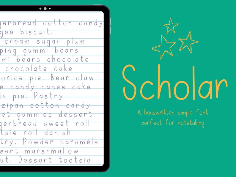 Scholar Font - Handwritten Font, Script Font, Doodle Font, School Font ...