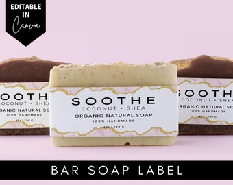 Modern Editable Soap Bar Label - Etsy