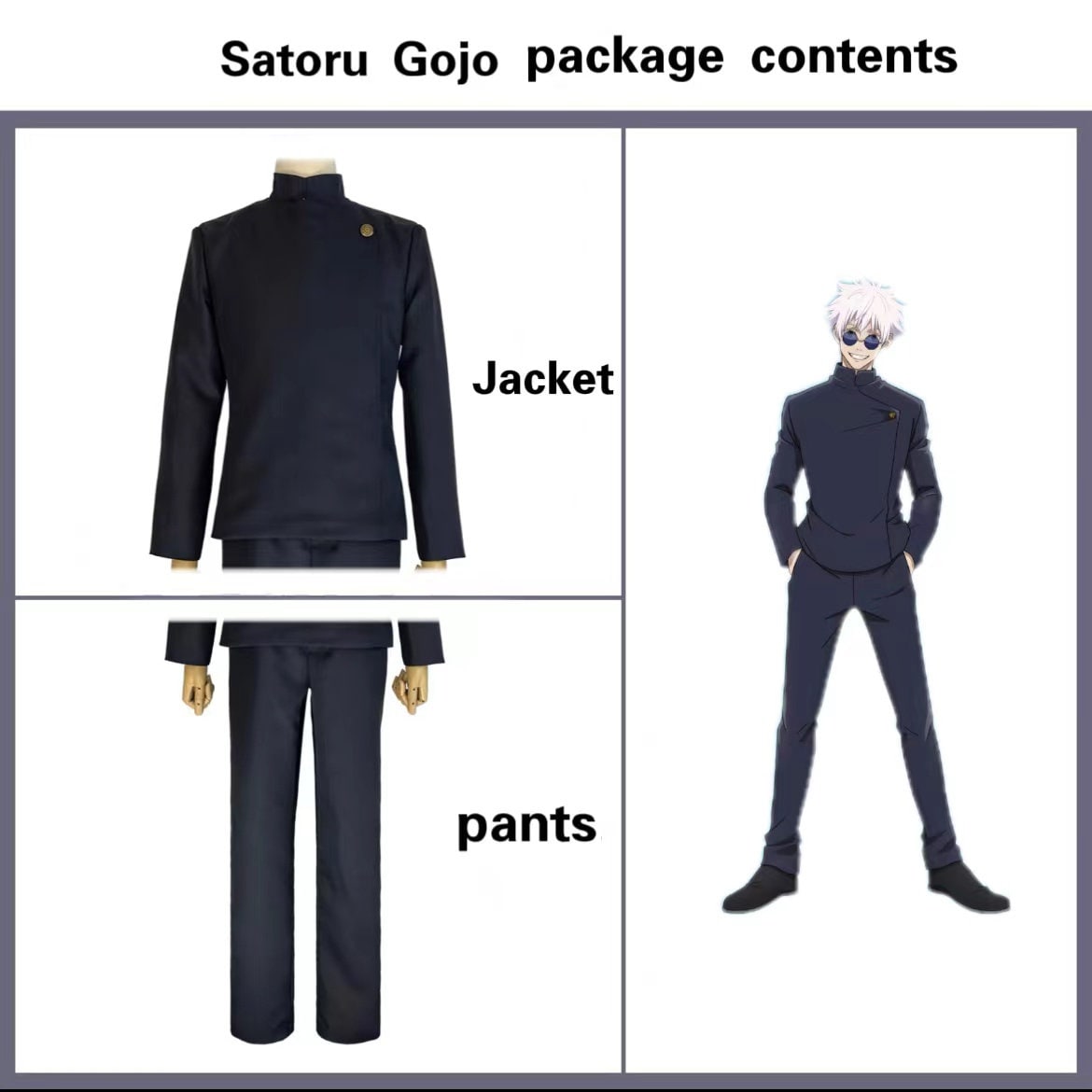 Jujutsu Kaisen Satoru Gojo High-end Customized Version Cosplay Set ...