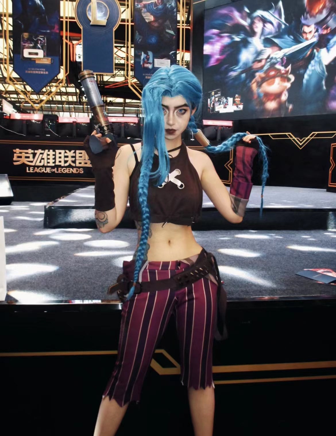 League Of Legends Jinx Costume Jinx Cosplay Suit Lol Costume Arcane Etsy