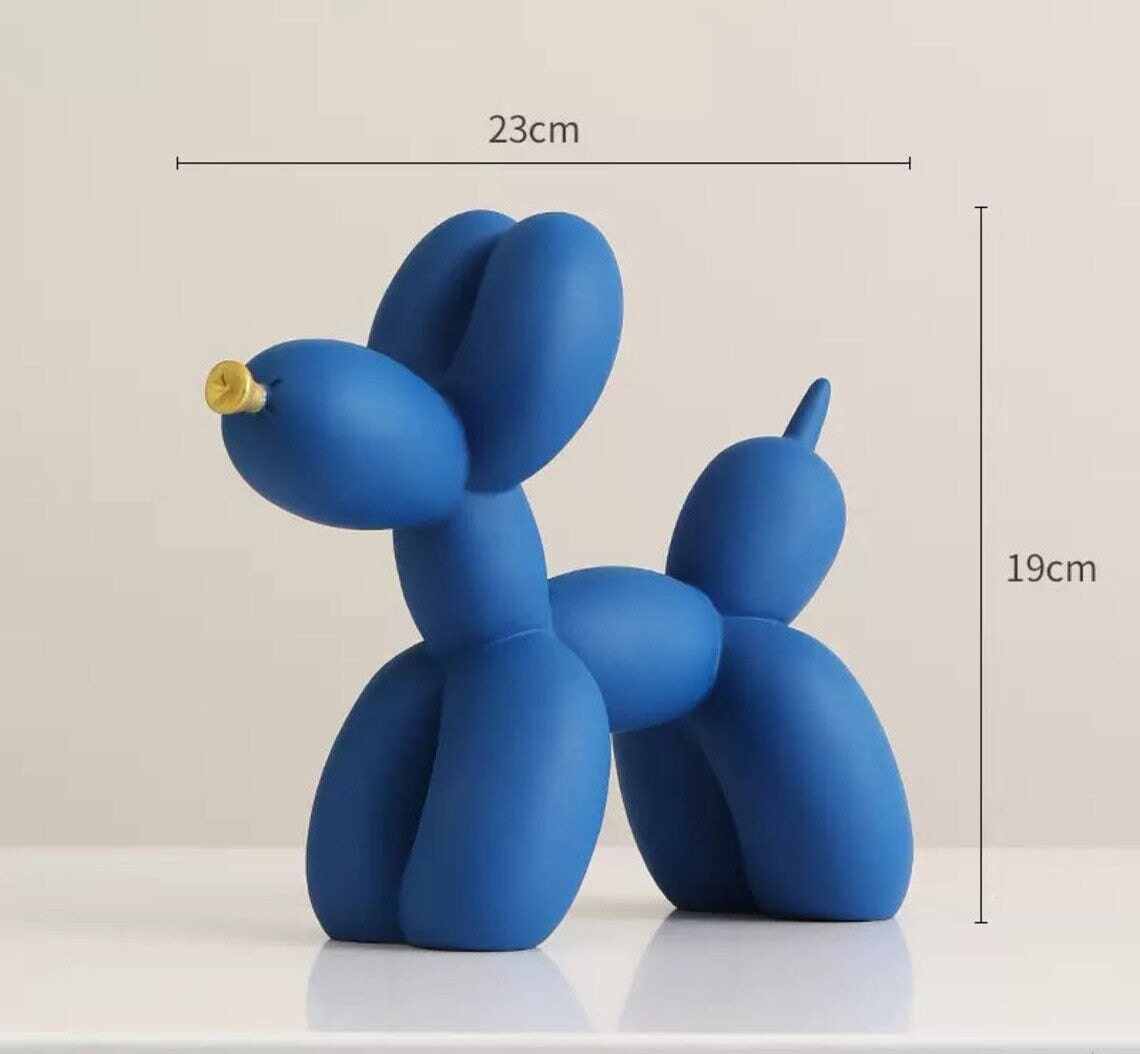 Modern Balloon Animal Resin Dog Statue Desk Ornament Home Decoration ...